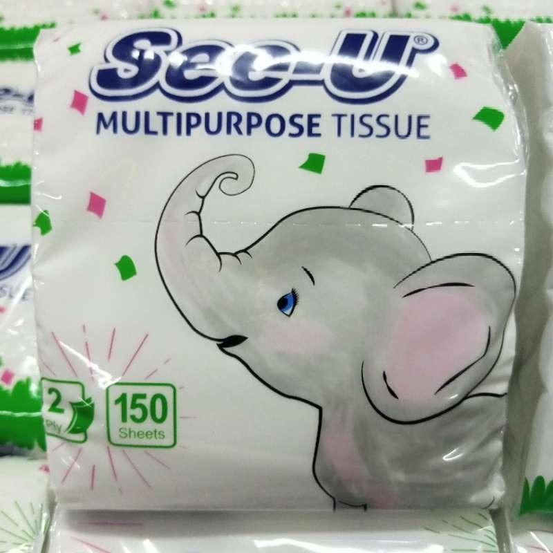 Jual Tissue SEE-U Pop Up Gajah / Tissue Multipurpose / Tisu Meja Makan ...