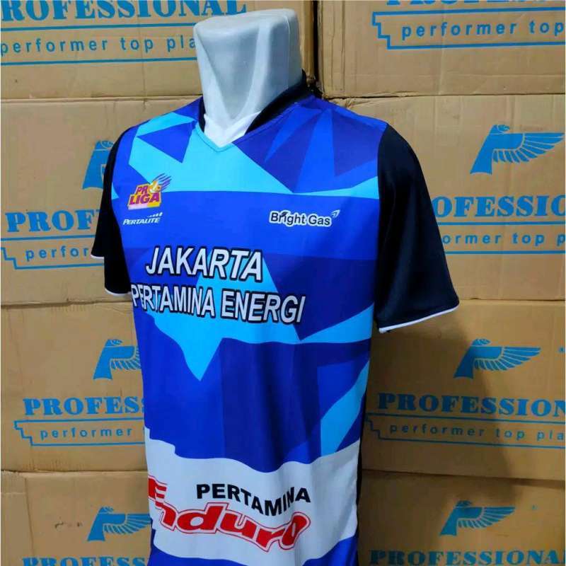 Promo Jersey Printing Voli Jpe Jakarta Pertamina Kaos Volley Diskon 17% ...