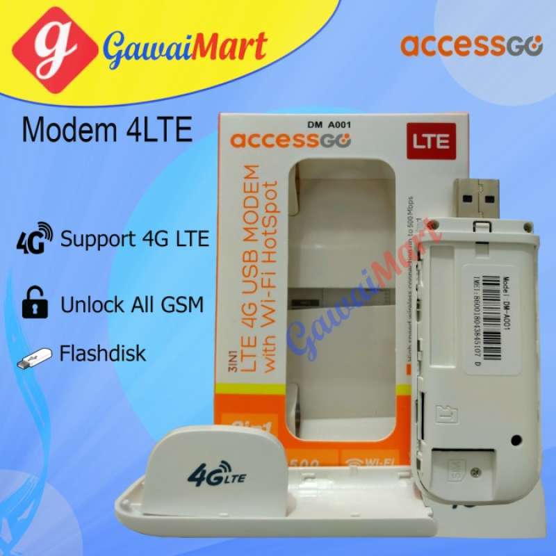 Jual MODEM USB 4G LTE 3 IN 1 WITH WIFI HOTSPOT - DM-A002 Hitam di ...