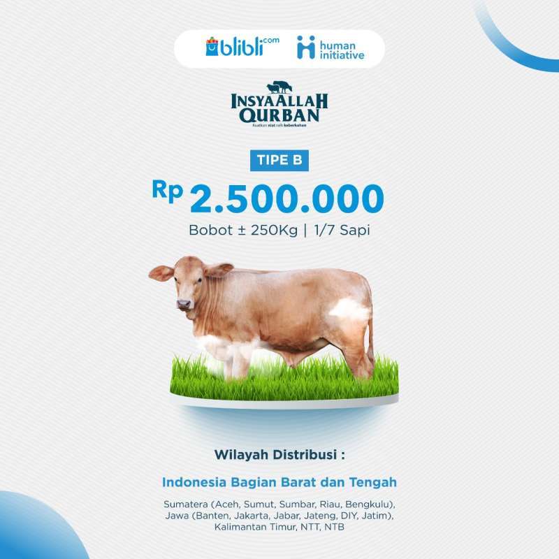 Jual Human Initiative Qurban Progresif [1/7@ Ekor Sapi/ Tipe B] Di ...