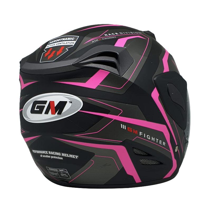 Jual Gm Fighter Gv2 Helm Half Face - L Black Matte Pink Di Seller ...
