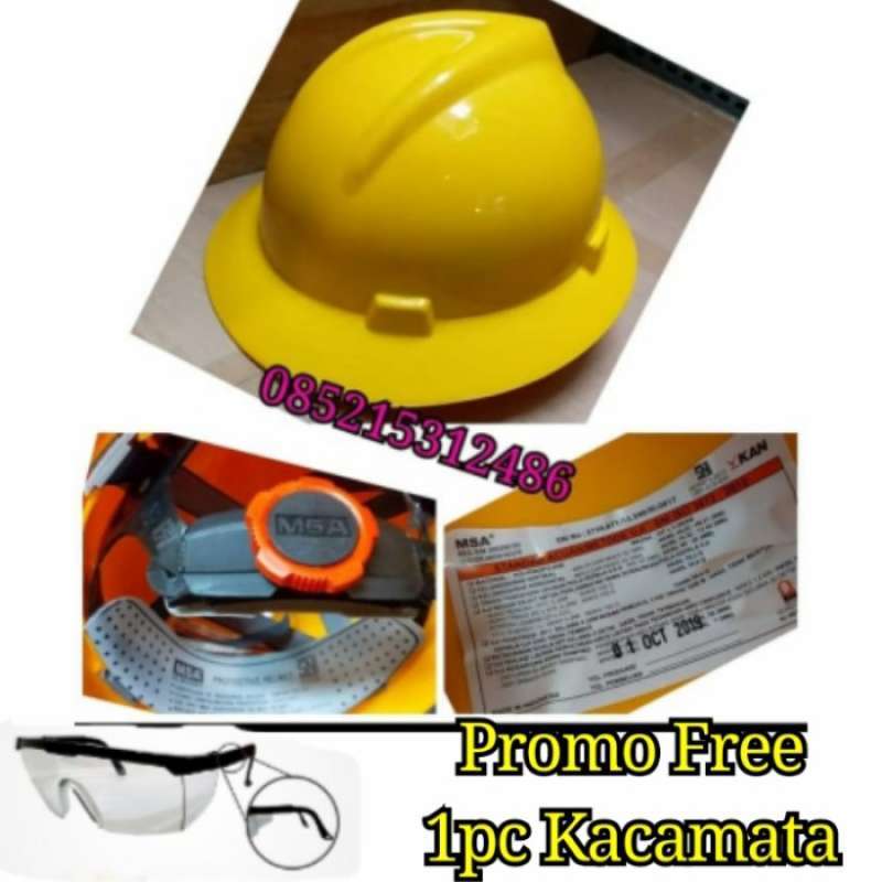 Promo Helm Proyek Hitam/helm Safety Hitam Lengkap Tali Dagu 4 Point ...