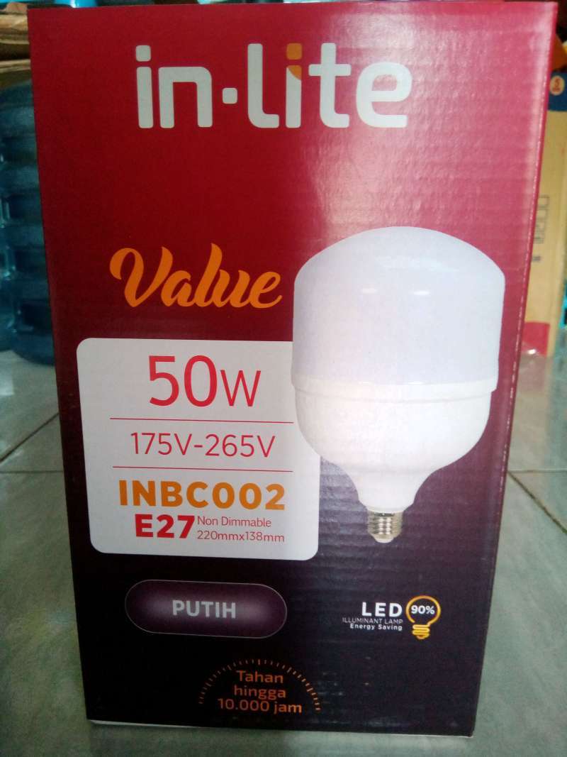 Jual Lampu LED In-Lite Value 50 Watt CooldayLight INBC002 di Seller ...