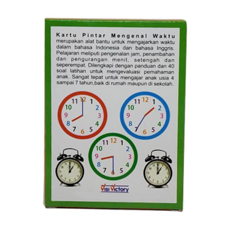 Jual Visi Victory Flashcard Kartu Pintar Mengenal Waktu Telling Time ...
