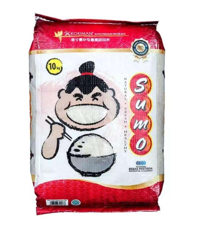 Promo Sumo Beras Kemasan Merah 10 Kg - Via Gojek - Beras Pulen Rice Red ...