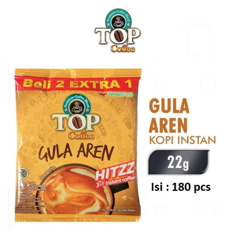 Promo Top Coffee Gula Aren Kopi Instan [22 G/ 180 Sachet/ Karton ...