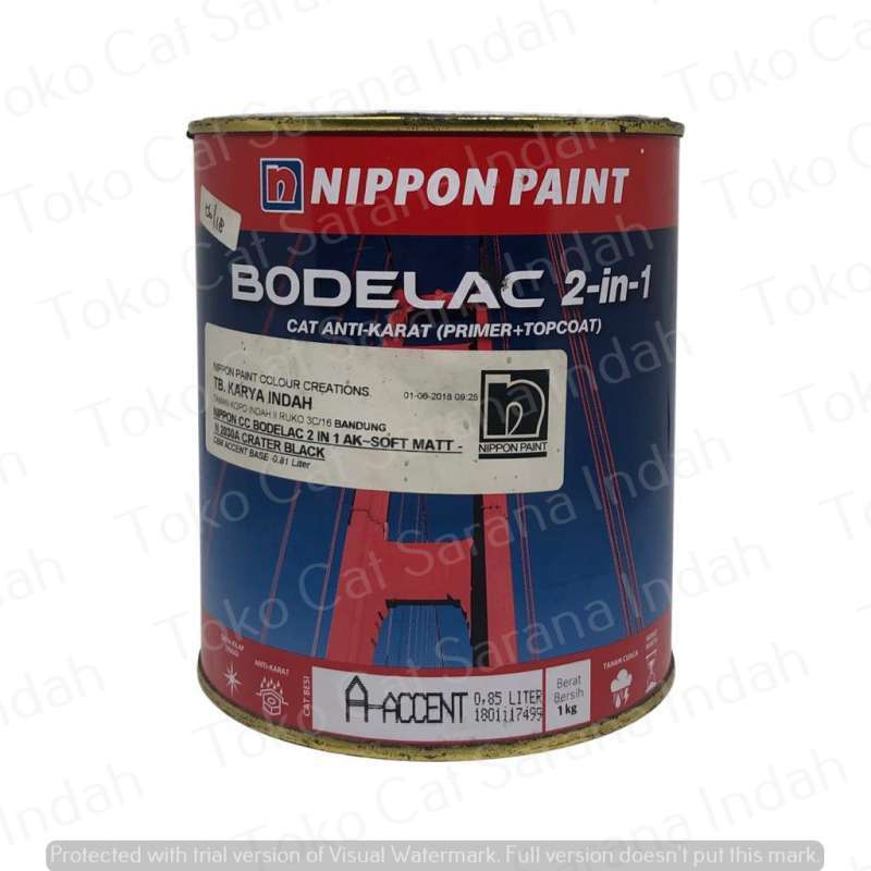 Jual NIPPON PAINT BODELAC 2 IN 1 WHITE/PUTIH - 1KG CAT MINYAK KAYU ...