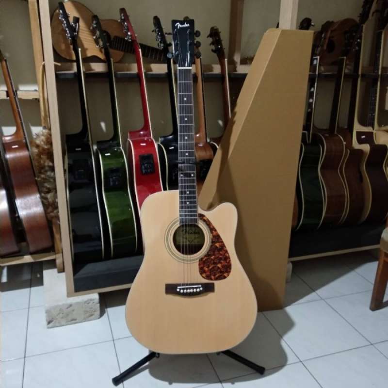Jual GITAR AKUSTIK FENDER NATURAL JUMBO WITH EQUALIZER HIGH QUALITY di ...
