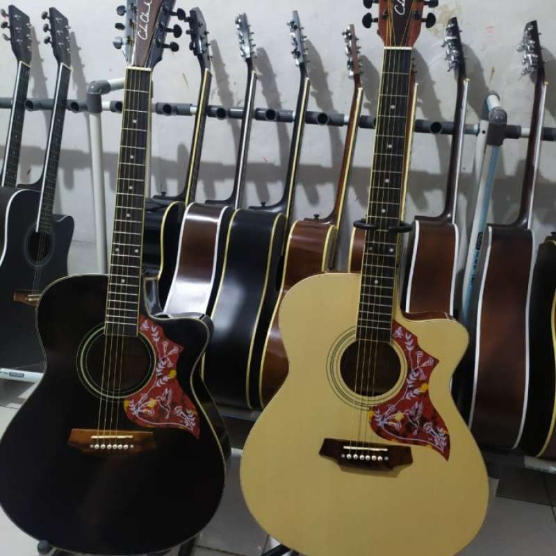 Jual GITAR AKUSTIK MURAH MERIAH TRUSS ROD (TANEM BESI) LIST KUNING ...