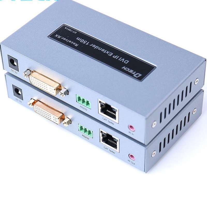 Jual DVI Extender (with IR + serial RS-232) over LAN (via router/switch ...