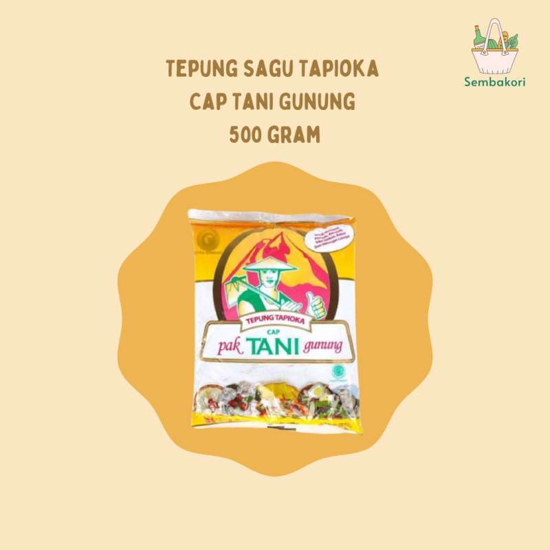 Jual Tepung Sagu Tapioka Cap Pak Tani Gunung 500 Gram / Tepung Singkong ...