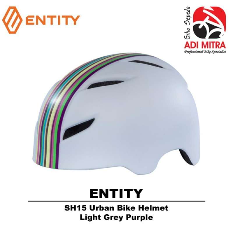 Jual Entity Sh15 Urban Bike Helmet Helm Sepeda - Grey Purple Di Seller ...