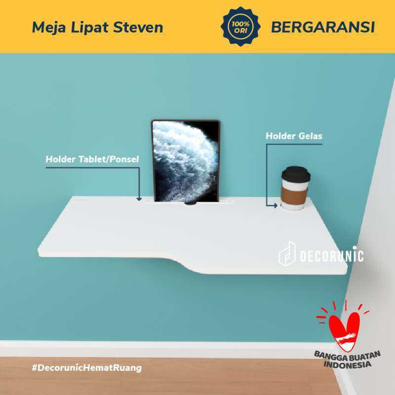 Promo Decorunic Floating Desk - Meja Lipat Dinding dengan Stand Tab ...
