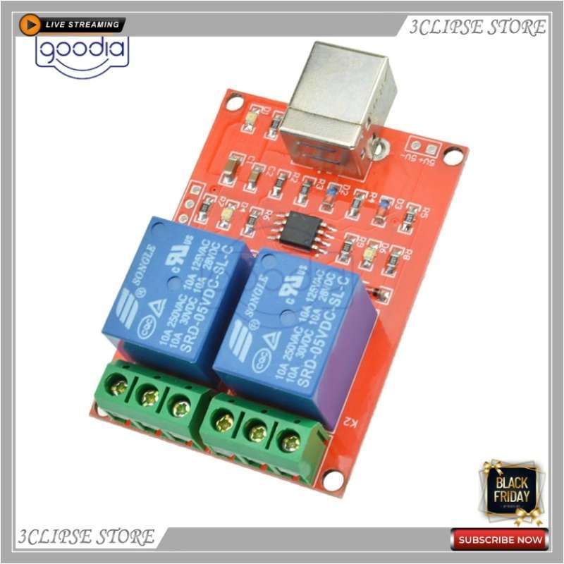 Promo Control 5V Usb Relay 2 Channel Programmable Smart Home Diskon 20% ...