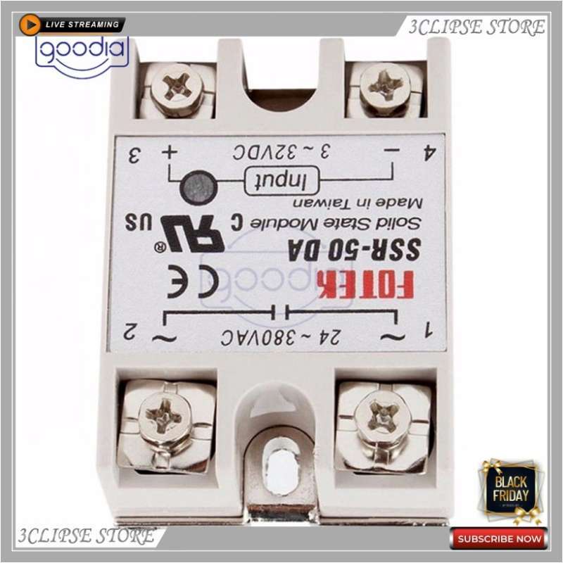 Jual Modul Relay Solid State Ssr-50Da 3V32V Dc Ke Ac 24V380V 50A 250V ...
