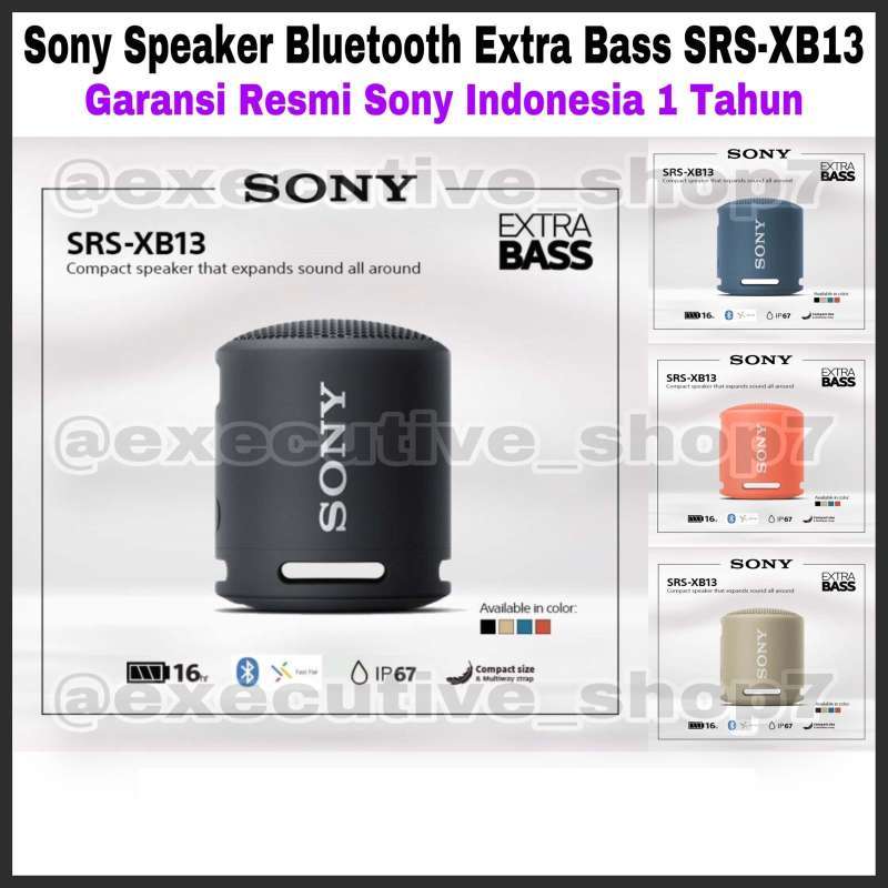 Promo Sony Speaker Bluetooth Extra Bass - SRS-XB13 - Garansi Resmi Sony ...