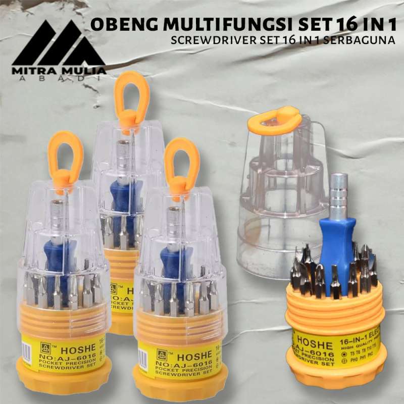Jual Obeng Set 16 in1 Obeng SerbaGuna Obeng Multifungsi di Seller ...