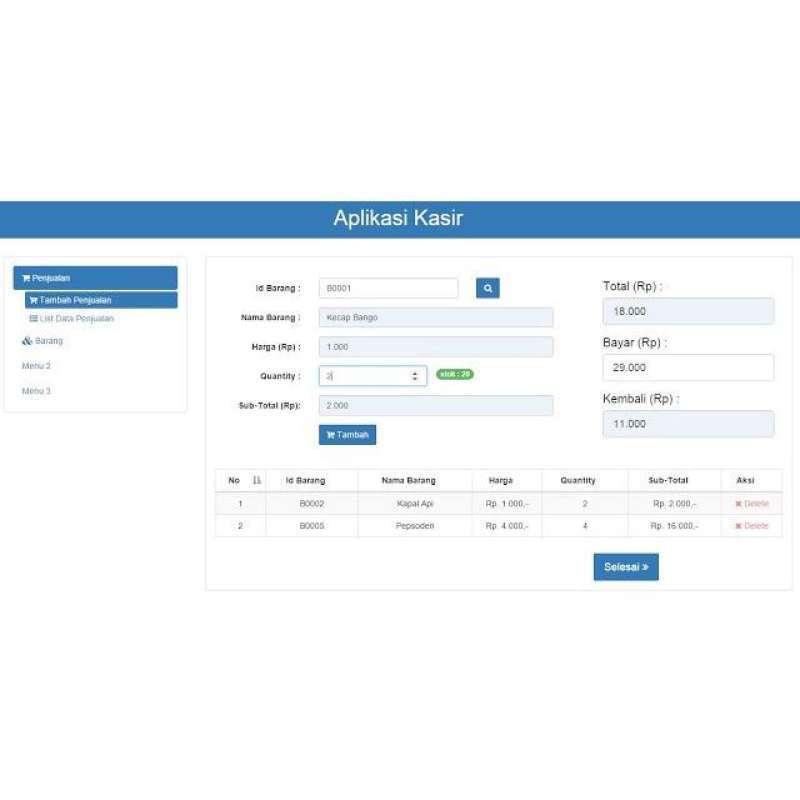 Jual Source Code Aplikasi Kasir Menggunakan Codeigniter Barcode di Seller P-Store Net ...