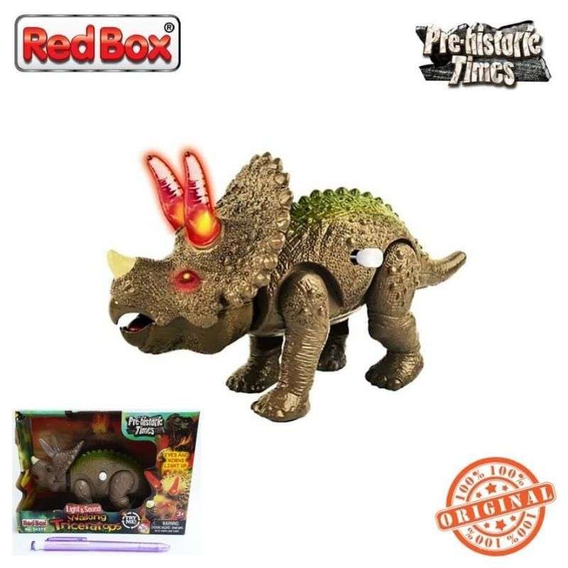 Jual Red Box Toy Pre-historic Times Walking Triceratops 24375 ...