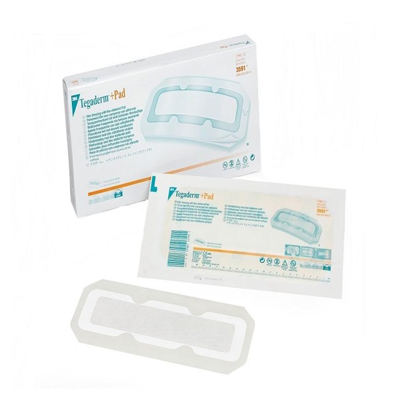 Jual 3M 3591 TEGADERM + PAD Plester Luka [9 x 25 cm/Transparan/ Anti ...