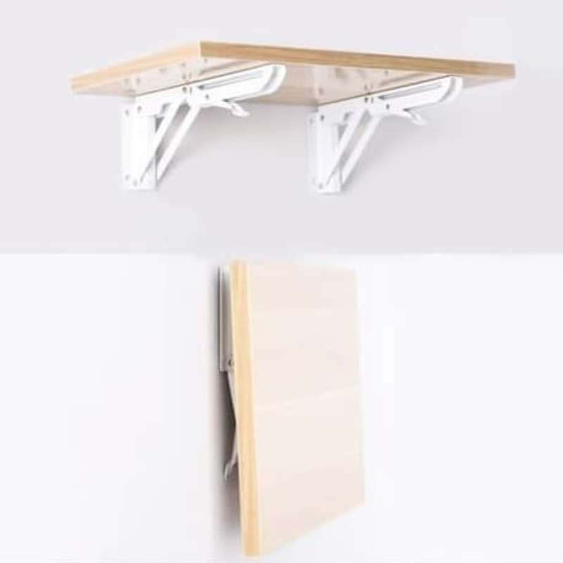 Promo Meja lipat dinding portable bracket besi Rak buku laptop ambalan ...