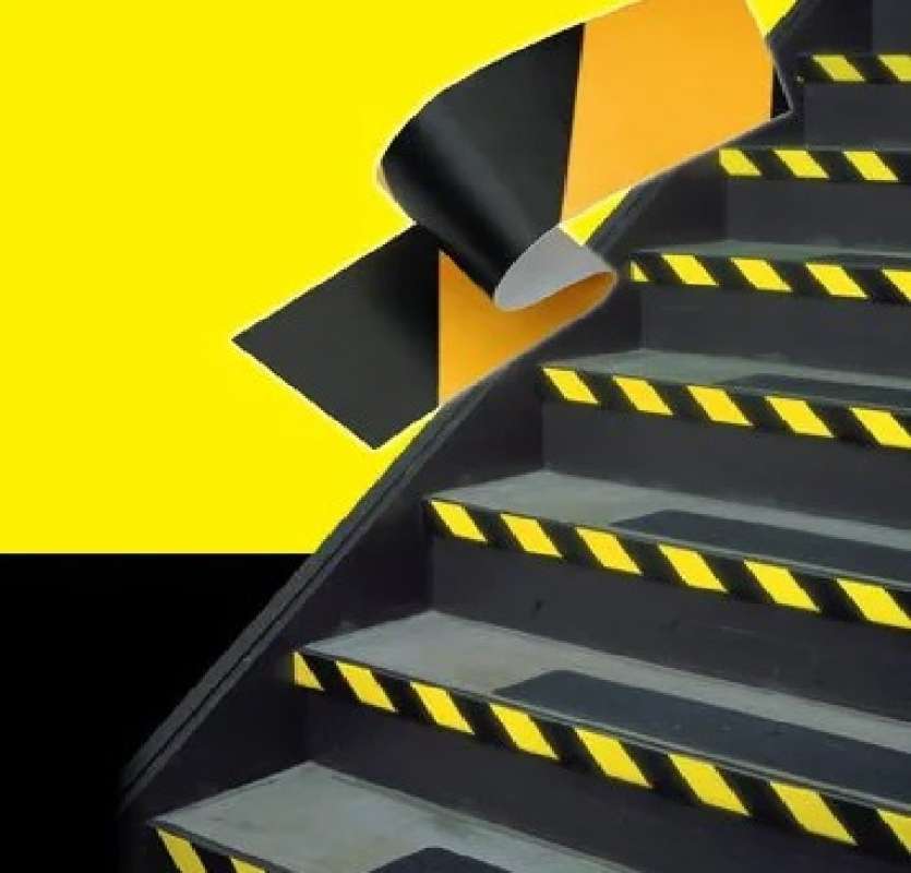 Jual 766 Safety Hazard Warning Black Yellow Stripe 3m 96mm X 33m Hitam ...