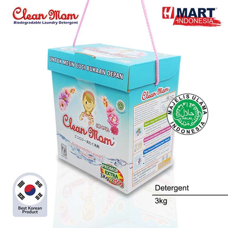 Jual Clean Mom Detergent - Deterjen Bubuk 3kg Front Load/Bukaan Depan ...