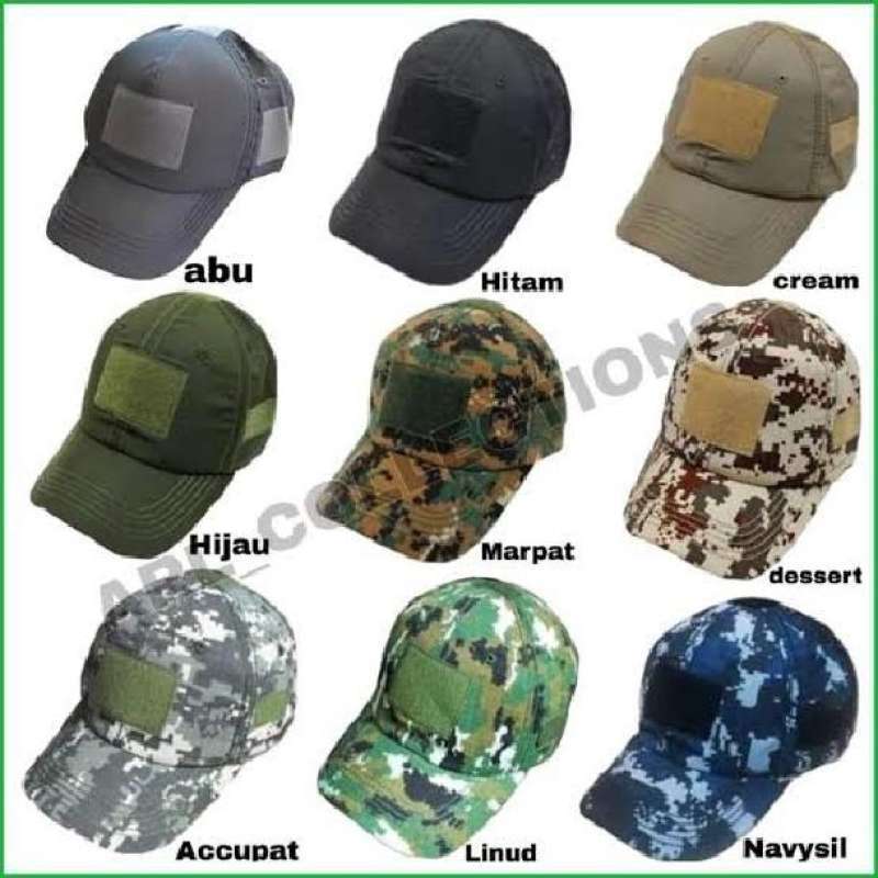Jual Topi Tactical Velcro Army / Topi Dewasa Tactical - Hitam Di Seller ...
