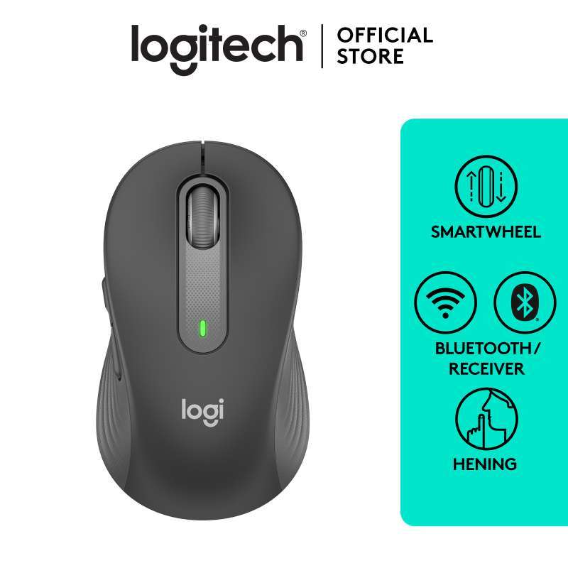 Promo Logitech Signature M650 L Mouse Wireless Bluetooth Silent Full ...