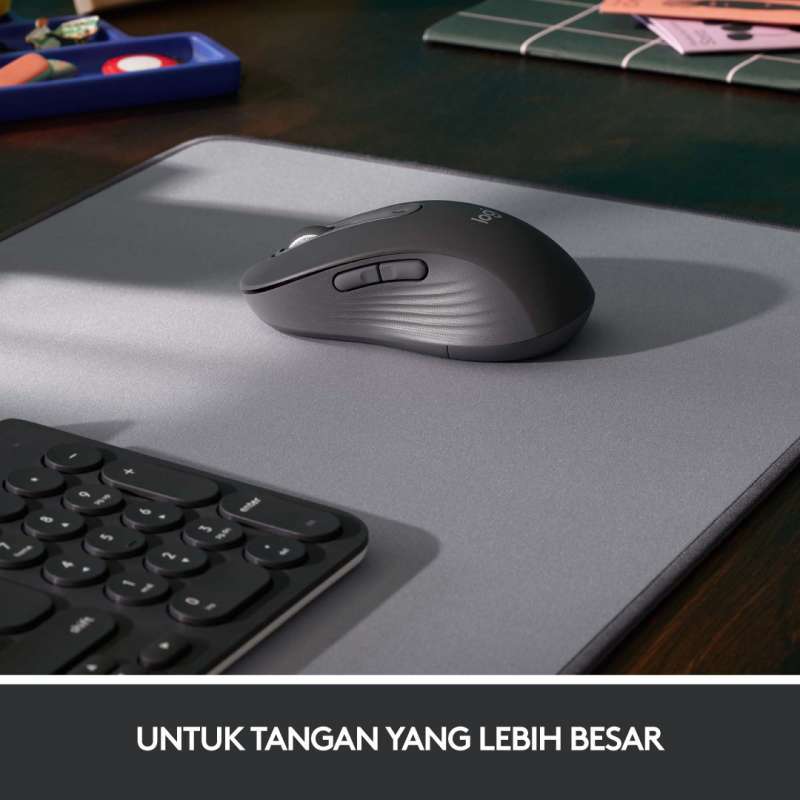 Promo Logitech Signature M650 L Mouse Wireless Bluetooth Silent Full Size Graphite Diskon 35% Di ...