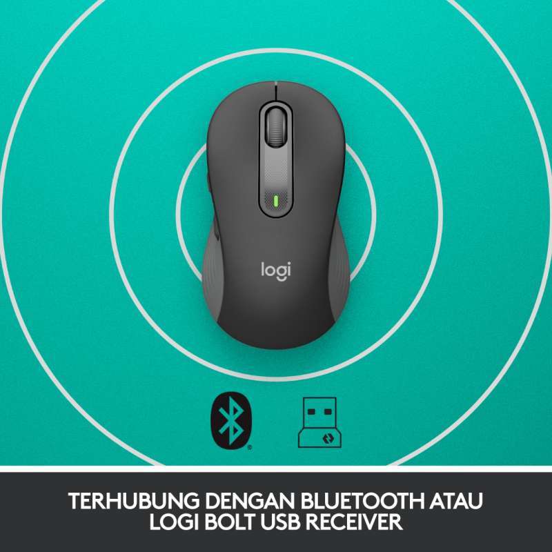 Promo Logitech Signature M650 L Mouse Wireless Bluetooth Silent Full Size Graphite Diskon 35% Di ...