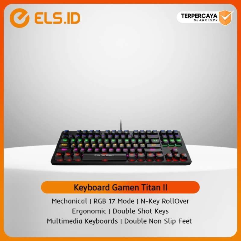 Jual Keyboard Gaming Gamen Titan II Mechanical RGB 17 Mode di Seller ...