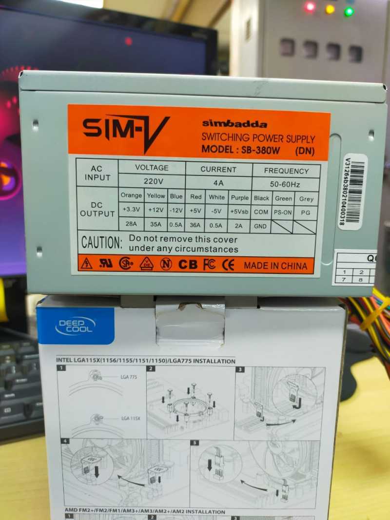 Jual Power Supply Simbadda SimV 380Watt SB-380W - Internal Power Supply di Seller digital cross ...