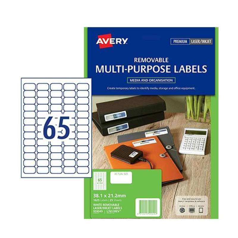 Jual Avery Laser Address Label 25pk (65/sheet) - Removable di Seller ...