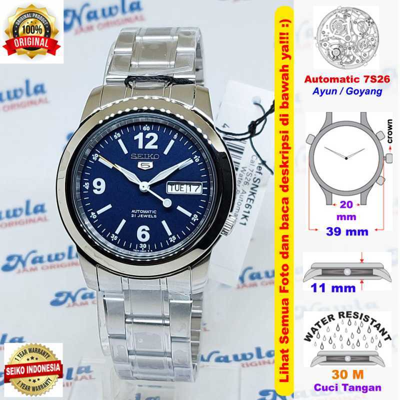 Promo Seiko 5 SNKE61K1 Automatic Blue Dial - Jam Tangan Pria SNKE61 ...