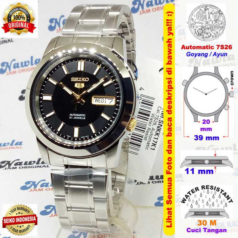 Promo Seiko 5 SNKK17K1 Automatic Black Dial - Jam Tangan Pria SNKK17 ...