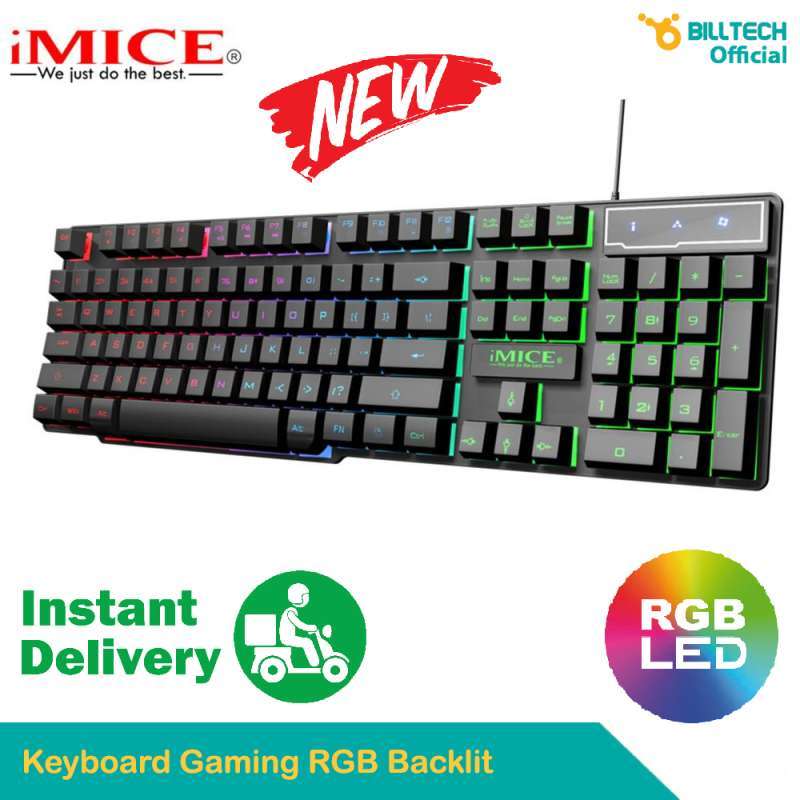 Promo iMice AK-600 Gaming Keyboard Professional RGB Backlit Diskon 12% ...