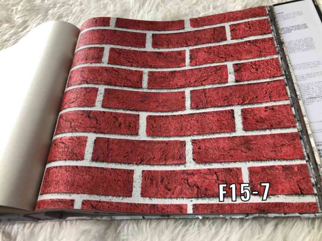 Promo WALLPAPER DINDING MOTIF BATU BATA MERAH SF Diskon 10% di Seller ...
