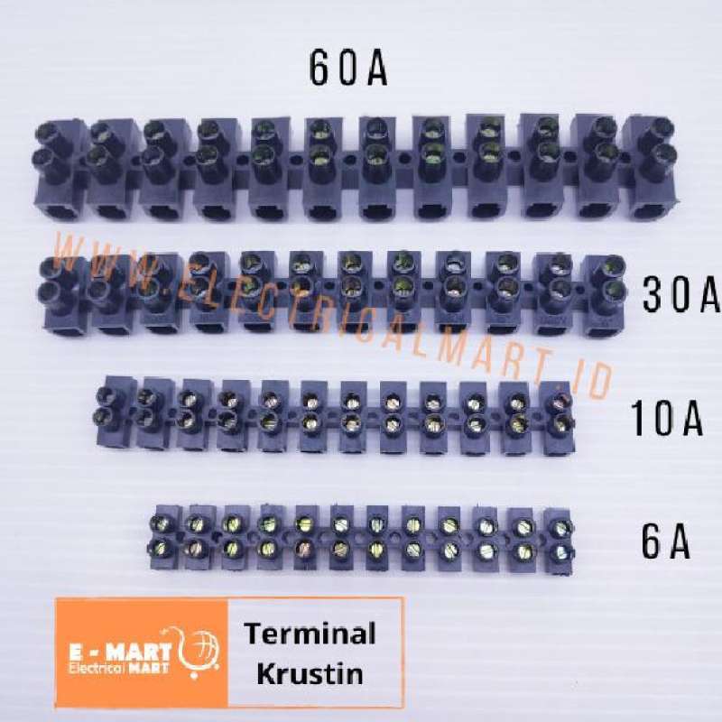 Jual Terminal Krustin Hitam / Terminal Sambungan Kabel 25mm ( 60a ) Di ...