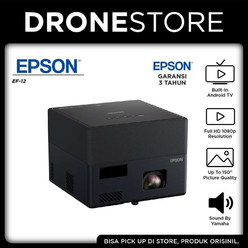 Jual Epson EpiqVision Mini EF-12 Laser Projection TV Original Garansi ...