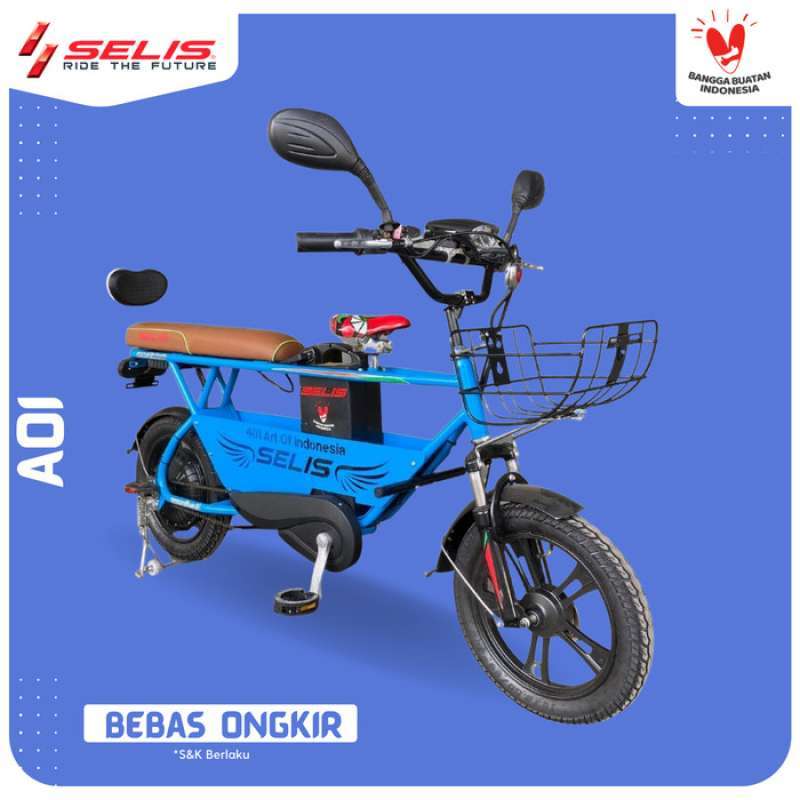 Jual Sepeda Listrik Selis tipe AOI (Art Of Indonesia) - Biru di Seller ...