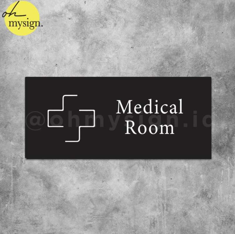 Jual Sign Akrilik Medical Room Ruang Kesehatan Acrylic Sign Board Uv ...