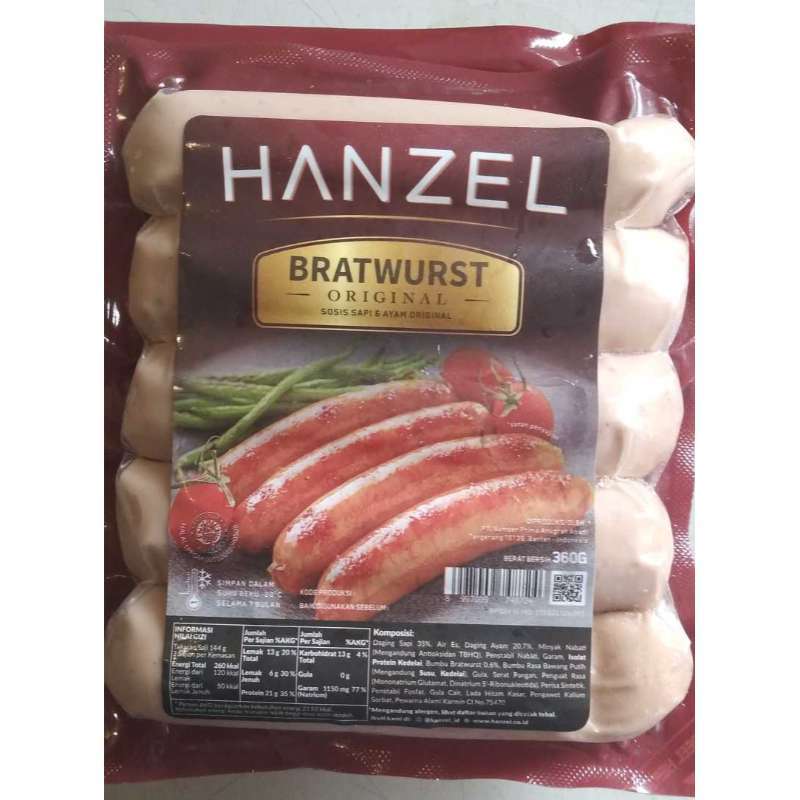 Jual Sosis Hanzel Bratwurst Original Sosis Sapi Ayam Hanzel Sosis ...
