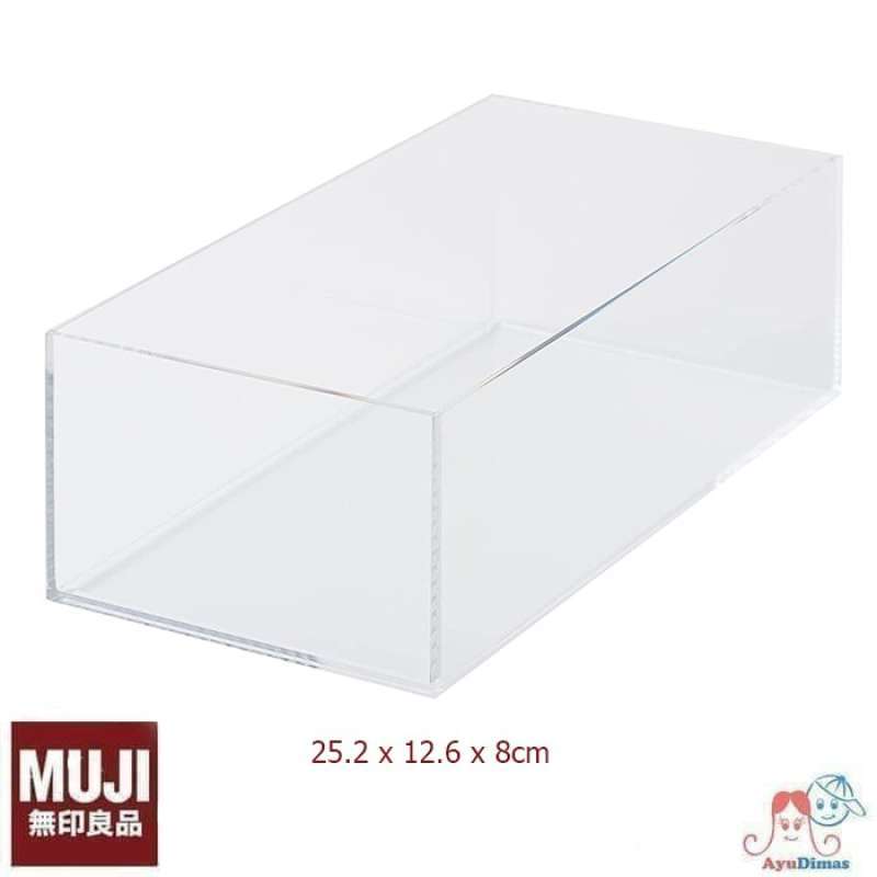 Jual Muji Acrylic Storage Stackable Box Medium - Desk Organizer - Kotak ...