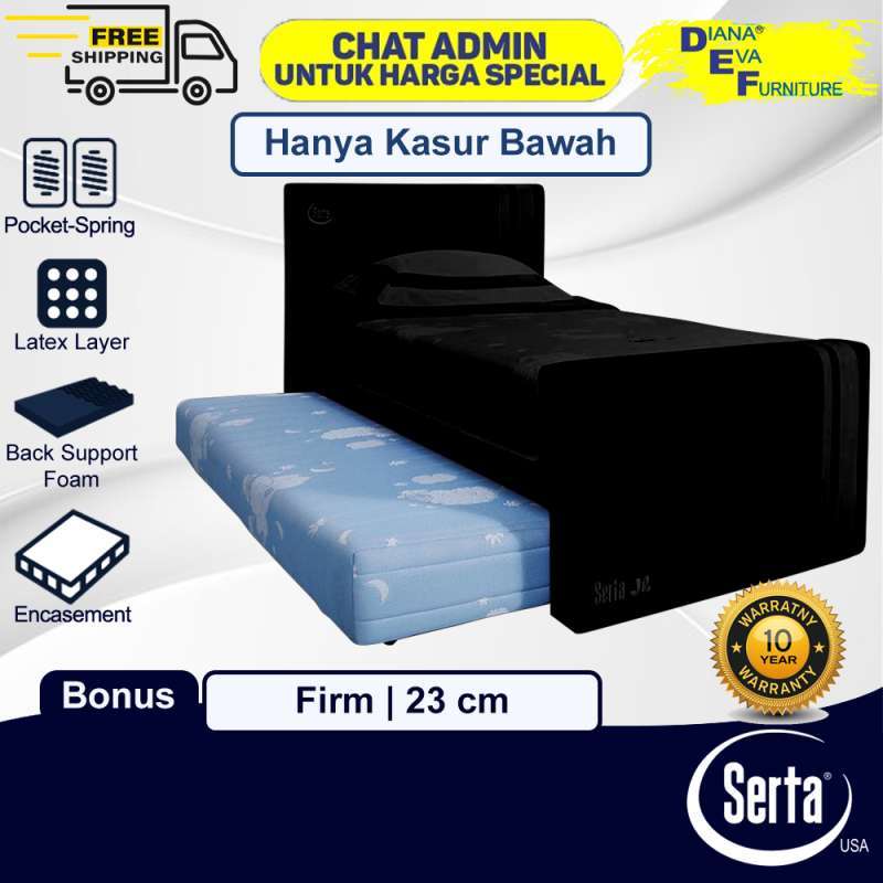 Promo Serta JR Bed Springbed (Hanya Kasur Sorong Bawah) Diskon 59% di ...