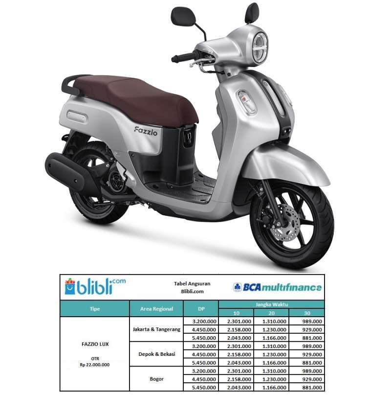 Jual BCA Multifinance - Yamaha Fazzio Hybrid Connected - LUX Version ...
