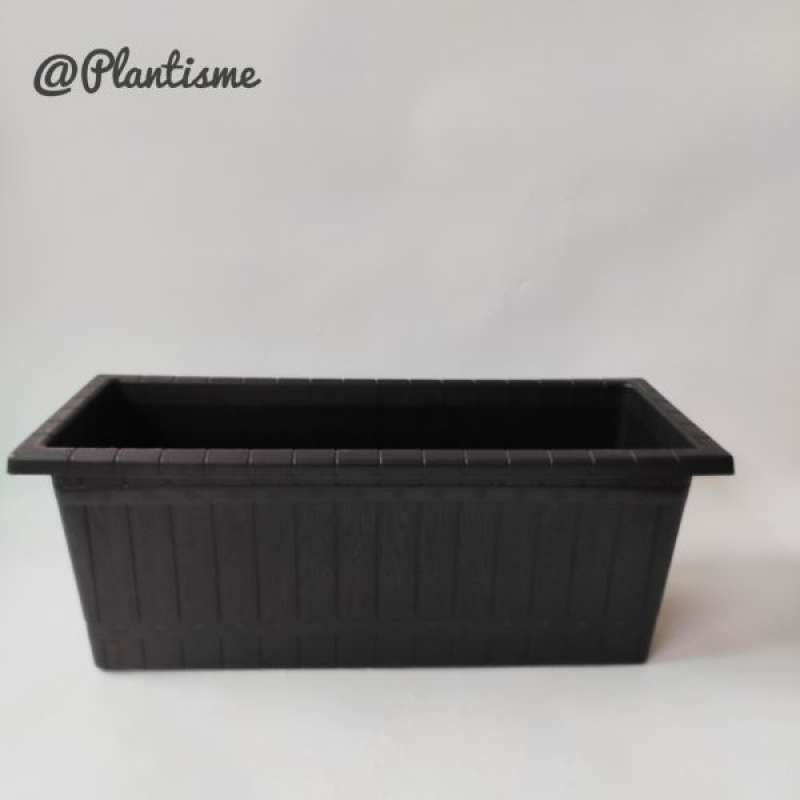 Jual Pot Panjang Tanaman Hias Buah Bunga - Kotak Hitam (P.59 L.23 T.23 ...