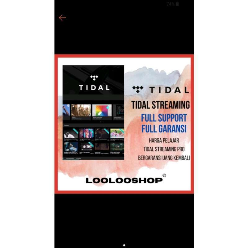 Jual Tidal HiFI/Master 1 Bulan | 6 Bulan Termurah - AKUN TIDAL di ...