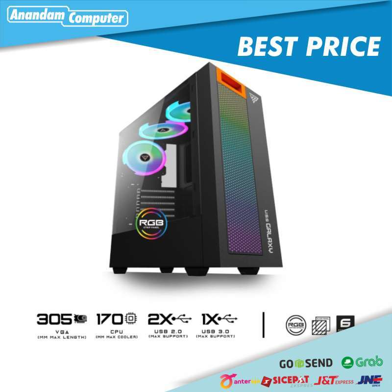 Jual Varro Prime USS Galaxy - Tempered Glass Mid-Tower Gaming Case di ...