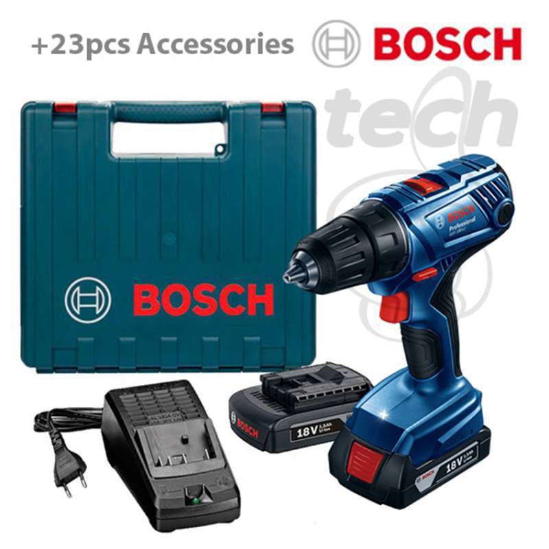 Promo Mesin Bor Besi Kayu Baterai Cordless Drill Bosch GSR 180-Li ...